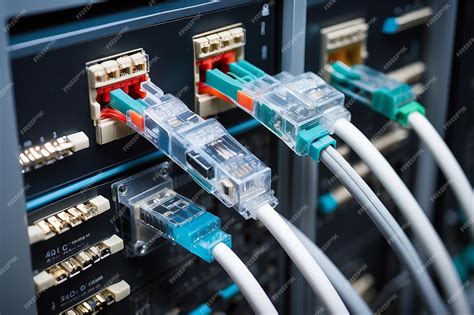 Premium Photo Information Technology Computer Network Telecommunication Ethernet Cables