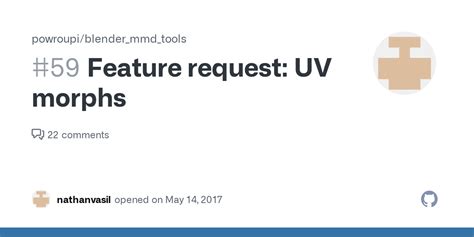 Feature Request UV Morphs Issue Powroupi Blender Mmd Tools GitHub