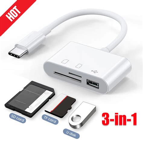 Usb C Sd Card Reader Micro Sd To Type C Otg Adapter For Sdhc Sdxc Tf Ebay Uk