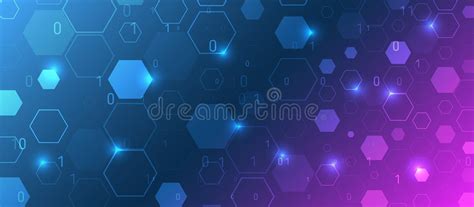 Glowing Binary Code Background Stock Illustrations 9820 Glowing