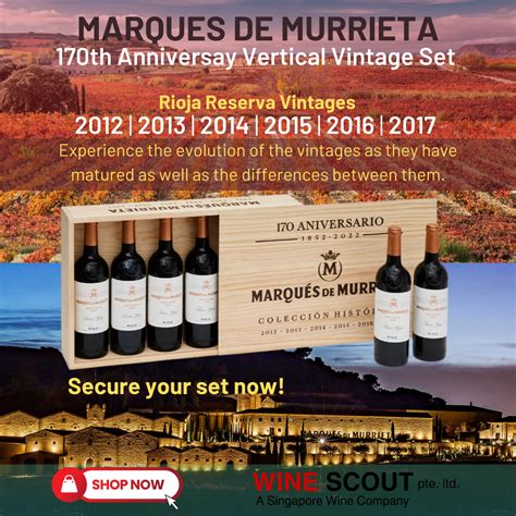 Marques De Murrieta 170th Anniversary Reserva Vertical Vintage Set Re