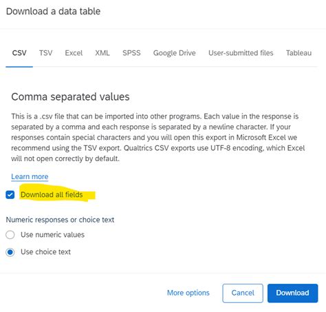 problem in exporting survey data xm community
