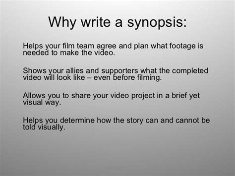 😀 How To Write A Film Synopsis Learn How To Write A Synopsis Quick