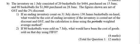 Solved Can Someone Please Explain How The Periodic Weighted