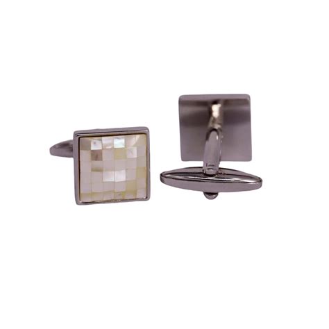 Marzthomson Mosaic Mop Abalone Rectangle Cufflink