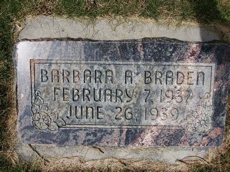 Barbara Alice Braden 1937 1939 Memorial Find A Grave
