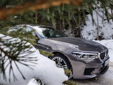 The New Bmw M5 In Champagne Quartz Goes Into The Alps