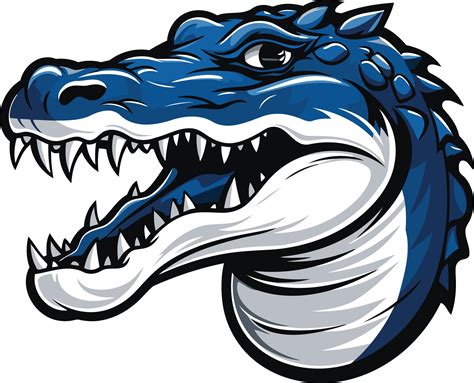 Blue And White Alligator Mascot Illustration 49452464 Vector Art At
