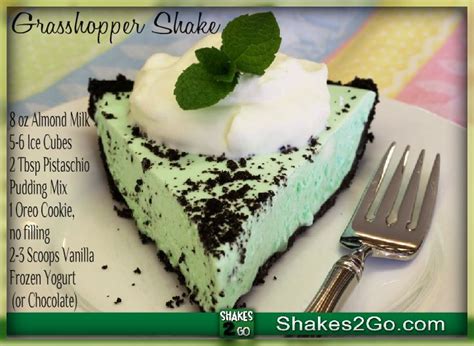 Grasshopper Shake Grasshopper Pie Desserts Delicious Pies
