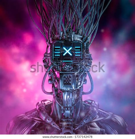 사이버 펑크게이머 초상3d 예시물 스톡 일러스트 1737142478 Shutterstock