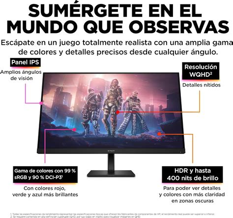 Monitor Gaming Hp Omen Q Qhd Hz Y Ms Por Solo