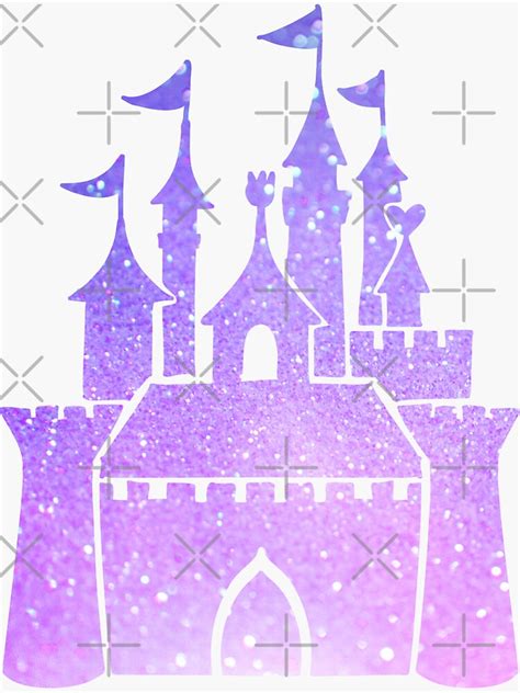 Purple Glitter Castle Sticker By Savanamms6 Redbubble
