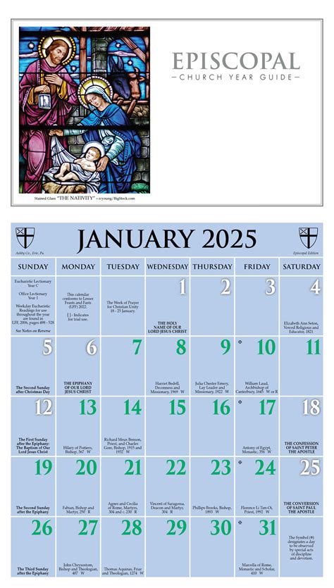 Episcopal Church Revised Common Lectionary Rcl Lesson Calendar 2025