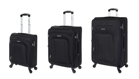 Set Trolere Extensibil 4 Roti Diplomat Zc 444 3 Piese Negru
