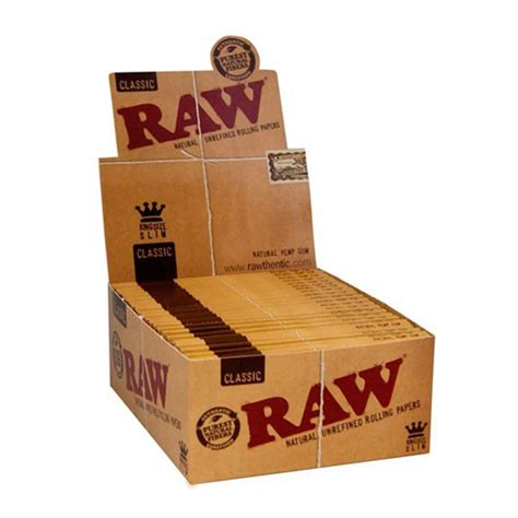 Raw Classic Kingsize Slim Rolling Papers Box Of 50 Headstash Bcn