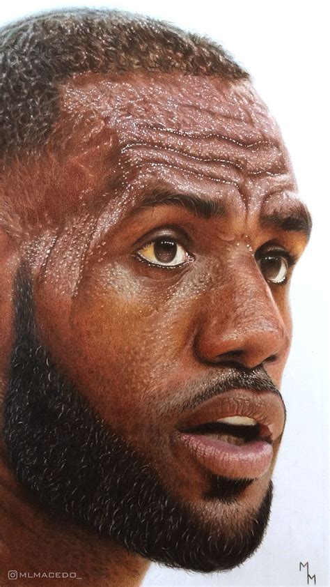 Lebron James Colored Pencil Drawing Portrait Colored Pencil