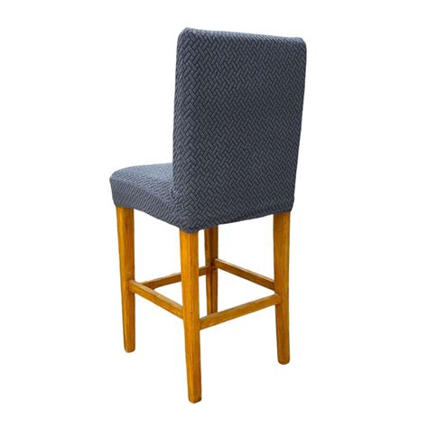 Dark Grey Diagonal Texture Stool Cover Chairfx Chair Covers Chair