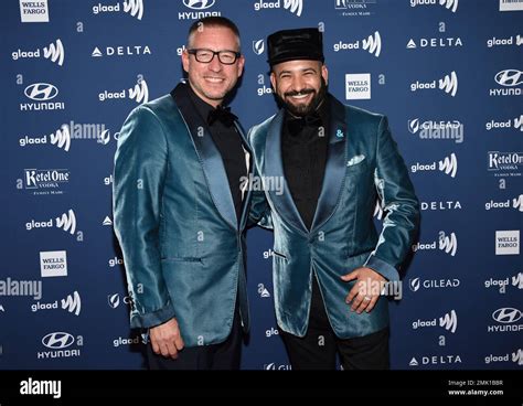 Dennis Evans Left And Lucas Evans Attend The 30th Annual Glaad Media Awards At The New York