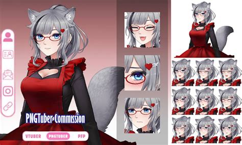 Draw Pngtuber Pfp Cute Emotes Chibi Avatar In Vtuber Anime Style For