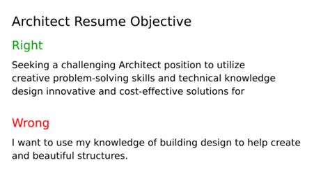 Top 17 Architect Resume Objective Examples Resumecat