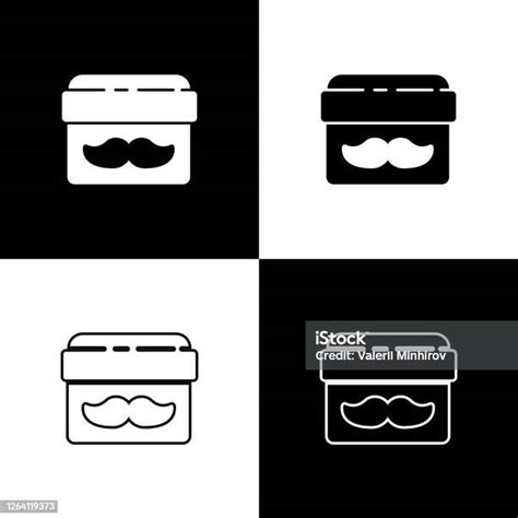 흑백 배경에 고립 된 크림 또는 로션 화장품 항아리 아이콘을 설정합니다 남성을 위한 바디 케어 제품 벡터 일러스트레이션 건강 진단에 대한 스톡 벡터 아트 및 기타 이미지
