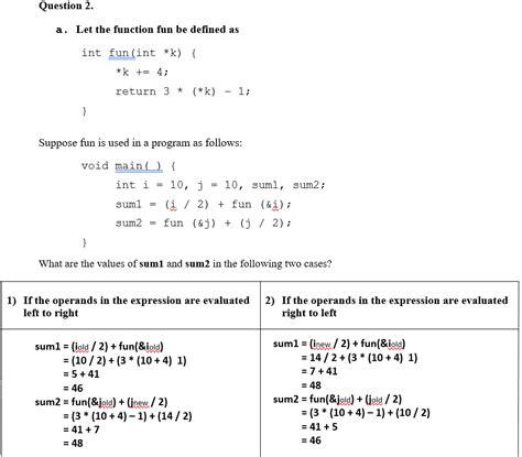 solved question 2 a let the function fun be defined as int