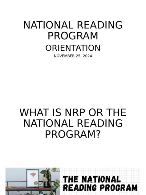 National Reading Program Pdf Literacy Communication