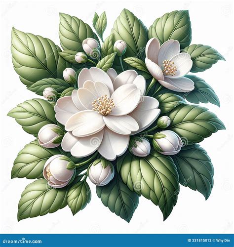 Realistic Jasmine Flower Pencil Drawing Arabian Jasmine Flower Tattoo