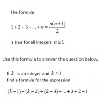 solved the formula 1 2 3 n n n 1 2 is true for all