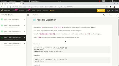 Possible Bipartition May Leetcoding Challenge Screencast Youtube