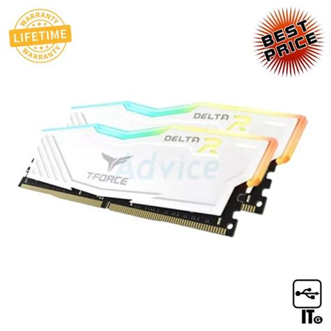 Ram Ddr43200 16gb 8gbx2 Team Delta Rgb White ประกัน Lt เเรม เเรมคอม เเรมคอมพิวเตอร์ เเรมคอม