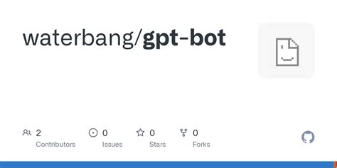 Github Waterbang Gpt Bot