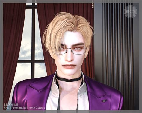 Beckysims Small Rectangular Frame Glasses Sims 4 Update