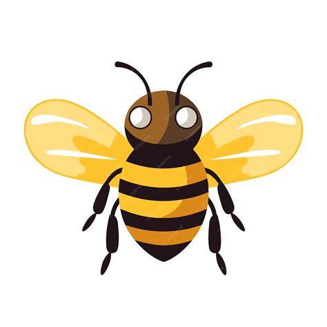 Premium Vector Bee Icon Cute Image Of Isolated Bee Vector Illustration