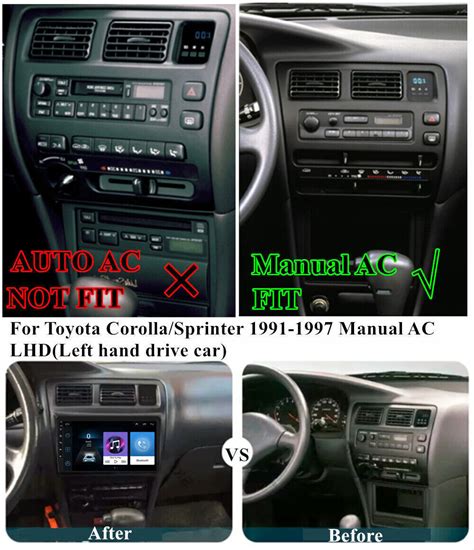 For 1991 1997 Toyota Corolla Car Stereo Radio Carplay Wifi Gps 232gb
