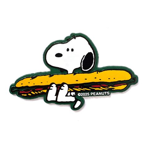3p4 X Peanuts® Snoopy Sandwich Classic Refrigerator Magnet Three