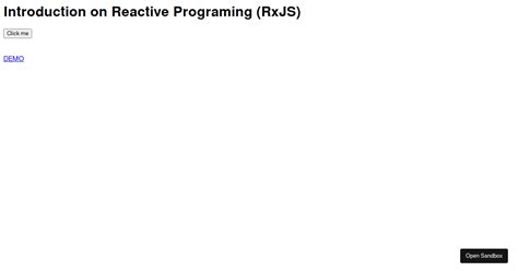 Reactive Programing App Codesandbox