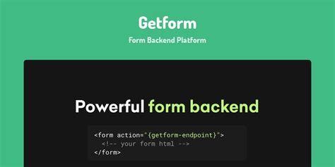 Getform Form Backend Platform Made With Vuejs