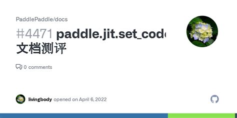 t code level文档测评 · issue 4471 · paddlepaddle docs · github