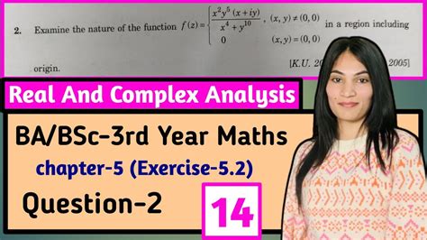 ba bsc 3rd maths real and complex analysis chapter 5 exercise 5 2