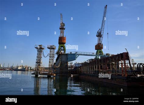 Odessa Ukraine Sirca 2019 Dry Dock With A Ship Old Dry Dock With A