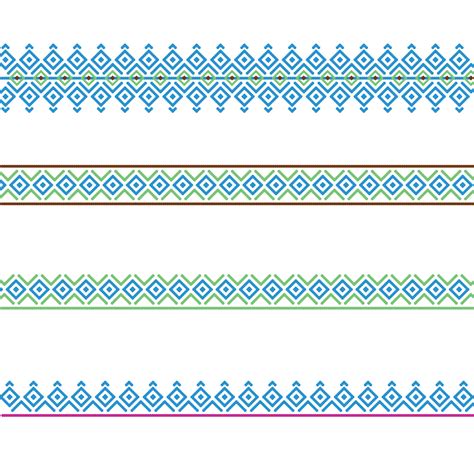 Abstract Colorful Border Patterns In Different Shades 32503263 Vector