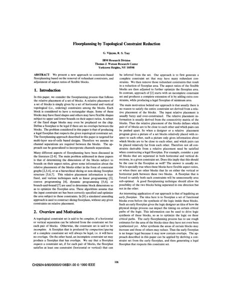 Pdf Floorplanning By Topological Constraint Reduction