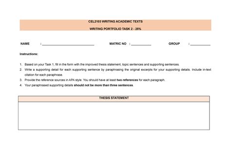 Task 2 25 Portfolio Assignment Cel2103 Writing Academic Texts Writing Portfolio Task 2