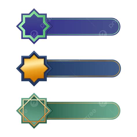 Islamic Style Blank Label Set Vector Islamic Label Islamic Banner Luxury Label Islamic Png