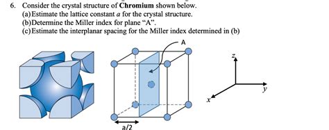Solved 6 Consider The Crystal Structure Of Chromium Shown