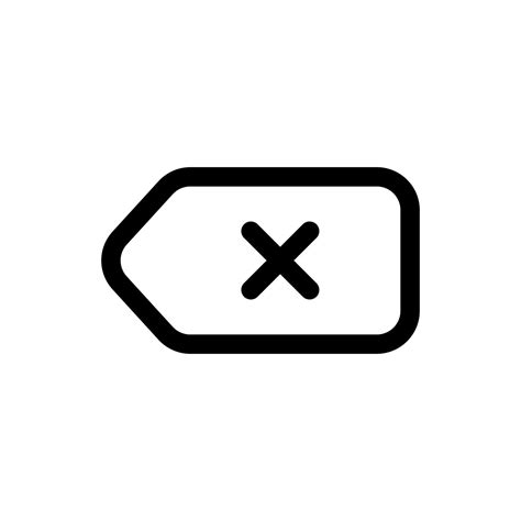 Backspace Icon In Trendy Outline Style Isolated On White Background Backspace Silhouette Symbol