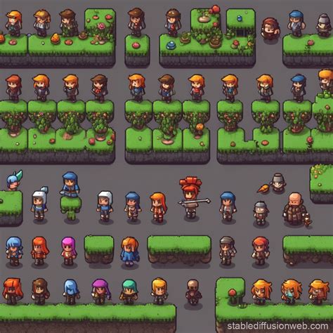 RPG Character Pixel Art Stable Diffusion Online