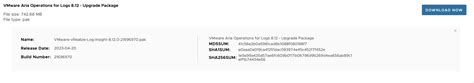 Vmsa 2023 00071 Upgrading Vmware Aria Operations For Logs From 810