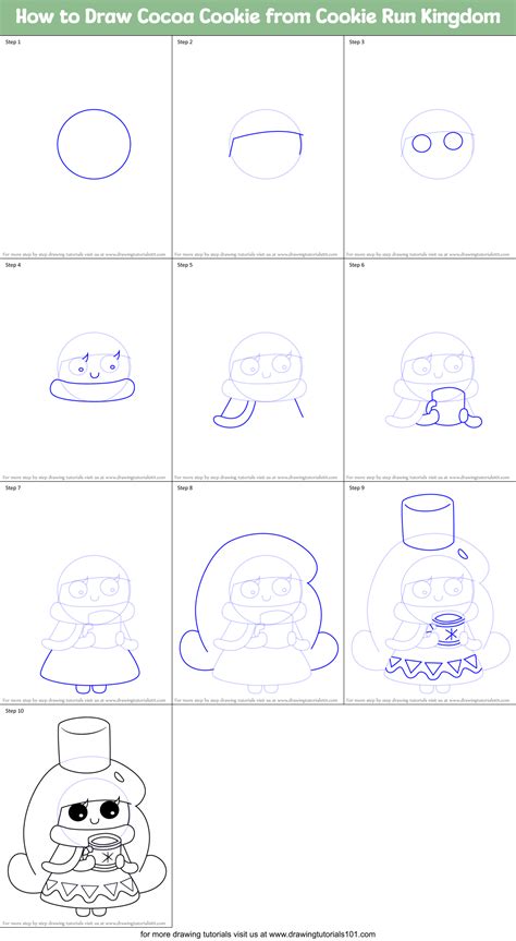 How To Draw Cocoa Cookie From Cookie Run Kingdom Cookie Run Kingdom